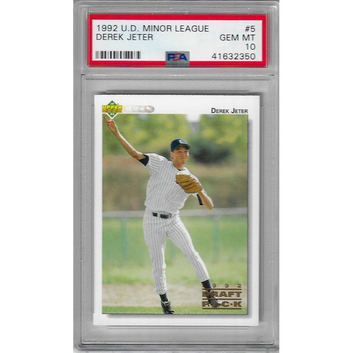 Derek Jeter 1992 Upper Deck Minor League PSA GEM MT 10 - SportsGraphing