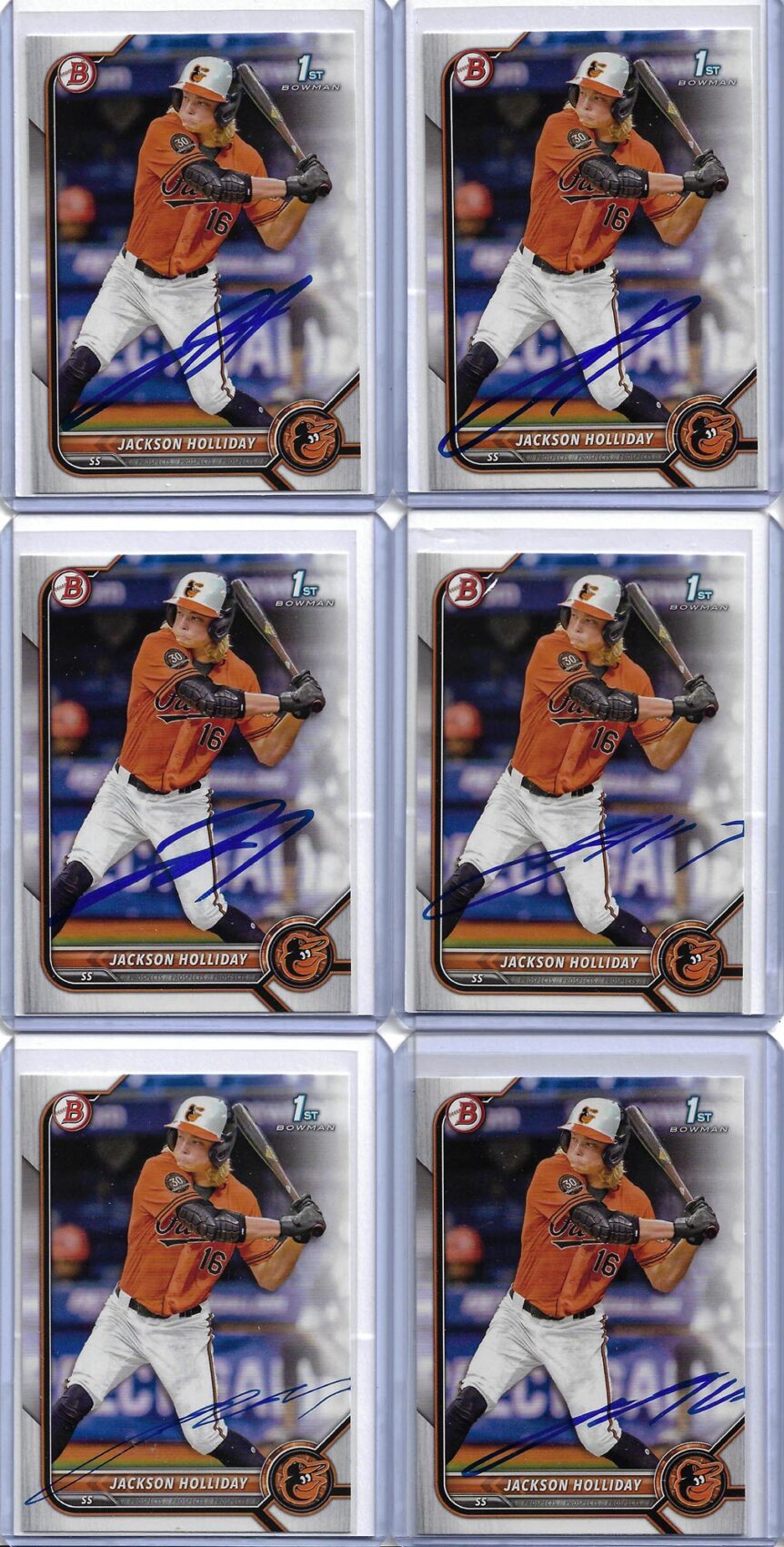 Jackson Holliday Autographed 2022 Bowman Draft Paper Rookie Card JSA ...