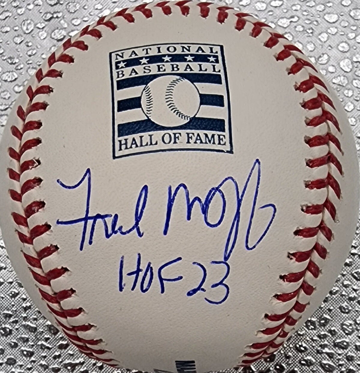 Fred McGriff Autographed HOF Baseball with HOF23 inscription under logo ...